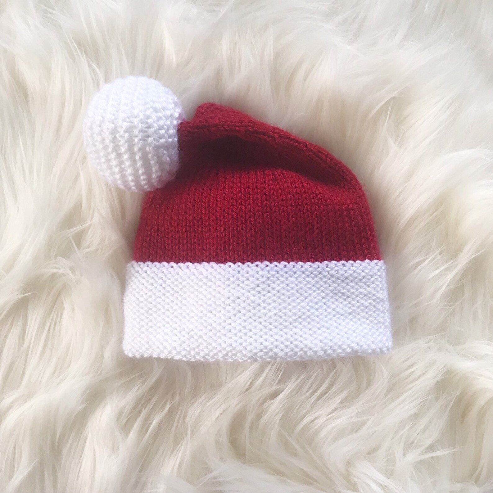 Knit Santa Hat, Santa Hat, Santa Baby Hat, Christmas Hat, Baby's First ...
