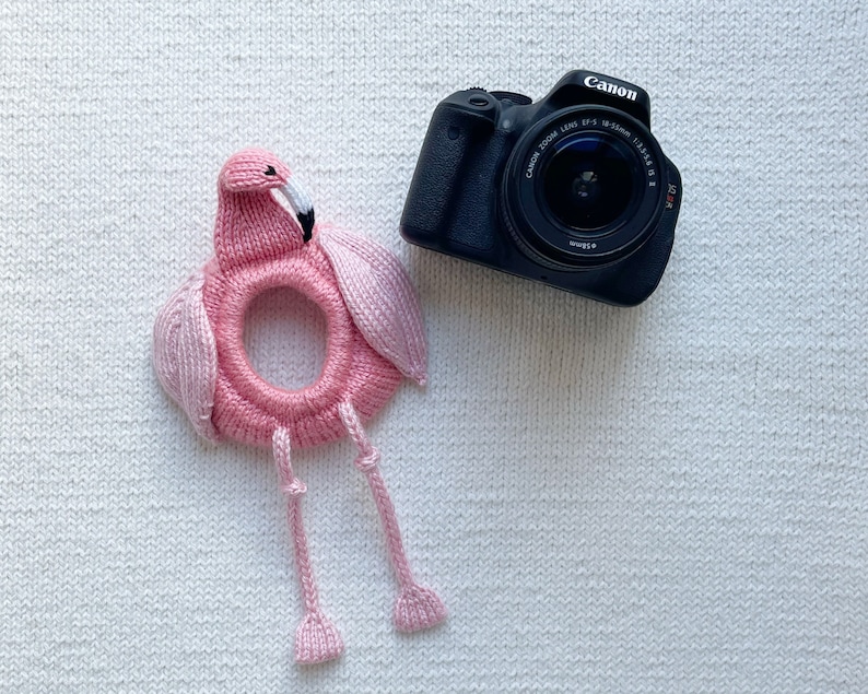 Knit Flamingo Camera Buddy - Camera Buddies, Shutter Buddy, Shutter ...
