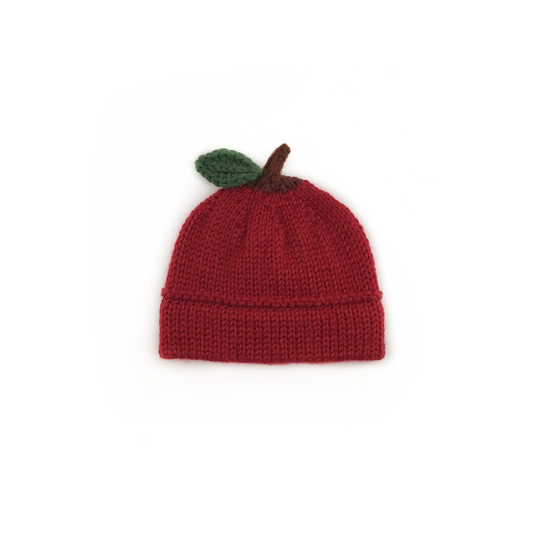 Knit Apple Hat - Etsy