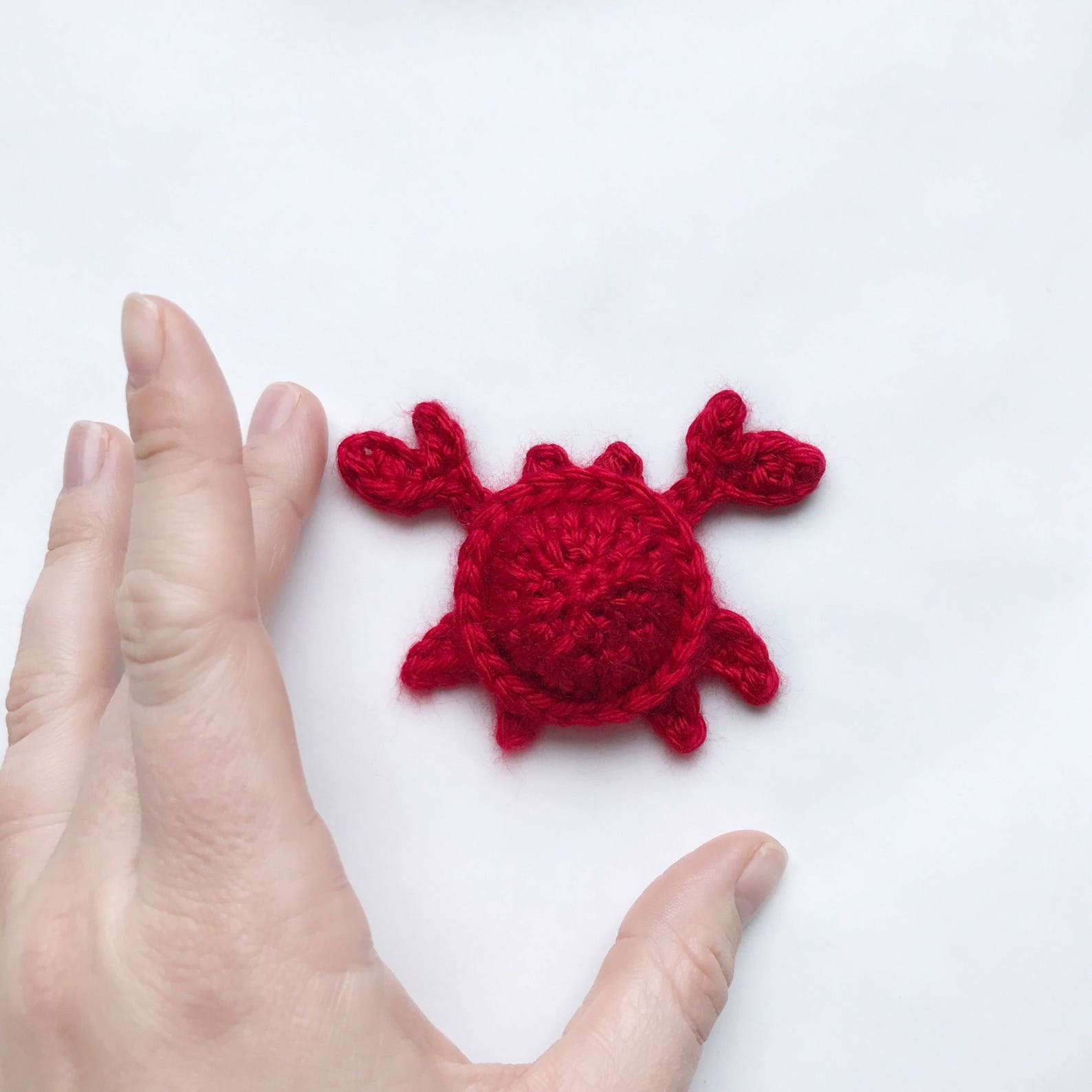 Crab Appliqué Knit Crab Appliqué Crochet Crab Applique Crab - Etsy