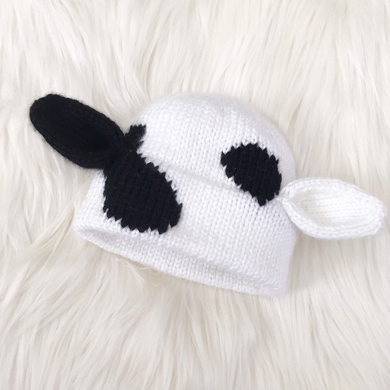 Knit Cow Hat, Farm Animal Beanie, Cow Themed Baby Shower, Baby Calf ...
