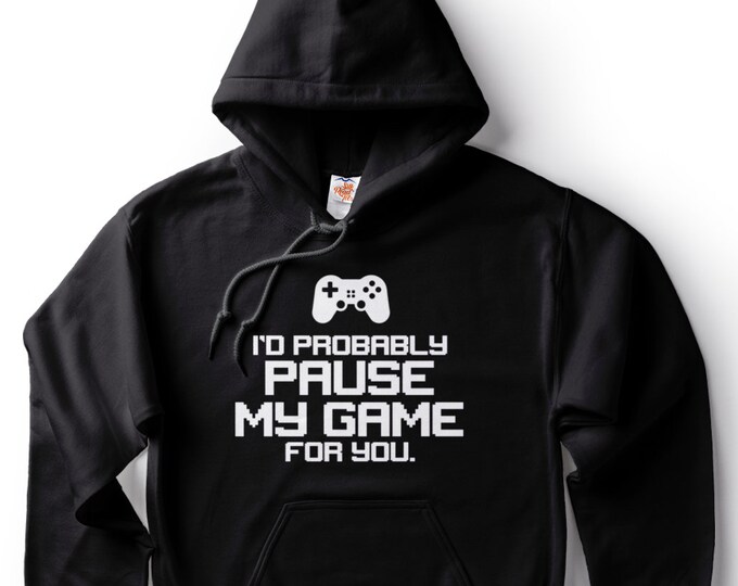 Gaming Hoodie Gift for Gamer Fleece Hooded Sweatshirt Funny Old School ...