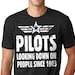 Pilot T-shirt Aviator Shirt Funny Gift for Pilot Cool Aviation | Etsy