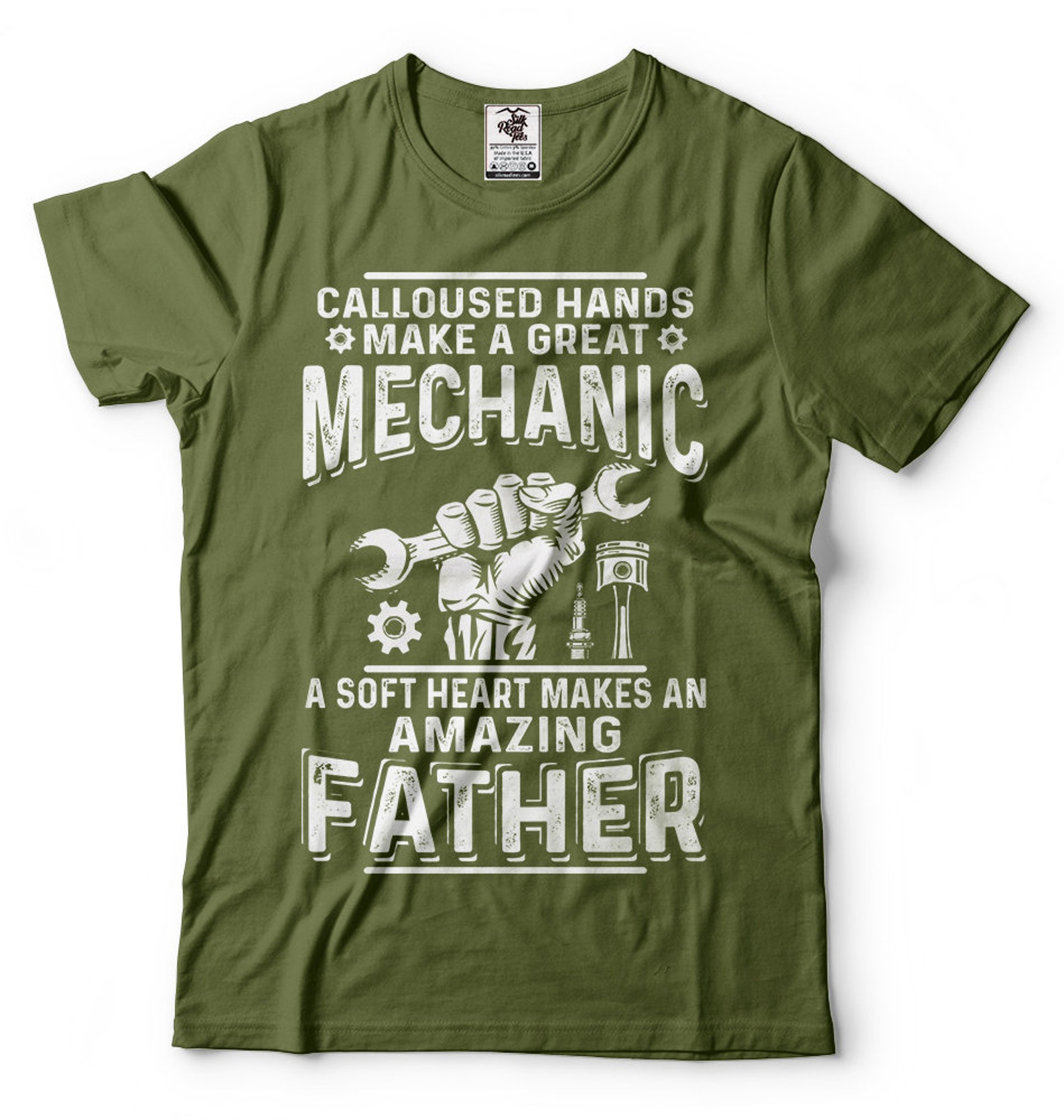 Mechanic Father T-Shirt Cool Father's Day Gift Dad Daddy | Etsy