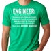 Engineer T-shirt Gift for Engineer Definition Tee Shirt Funny ...