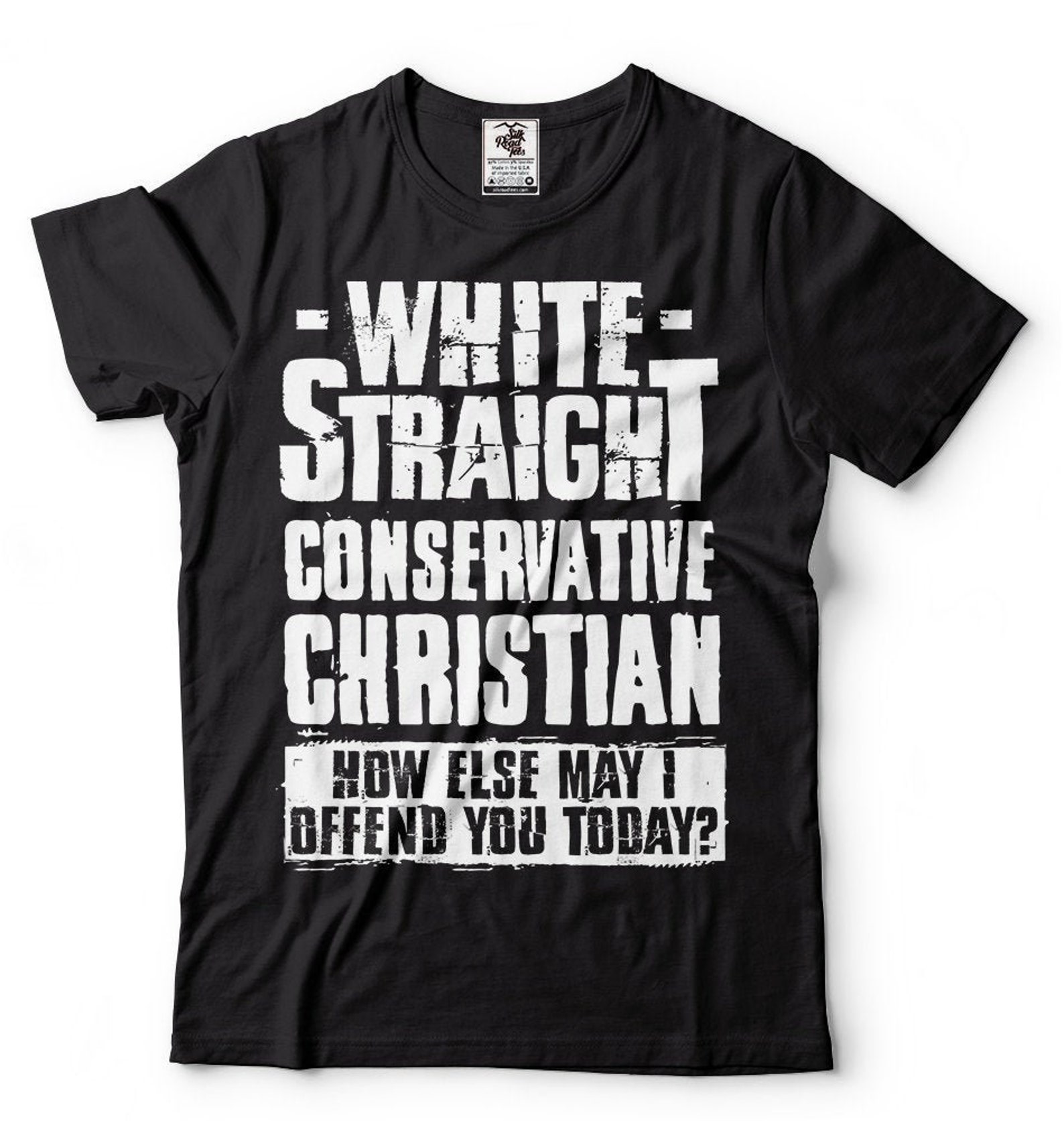 White Straight Conservative Christian T-shirt Social Political - Etsy