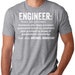 Engineer T-shirt Gift for Engineer Definition Tee Shirt Funny ...