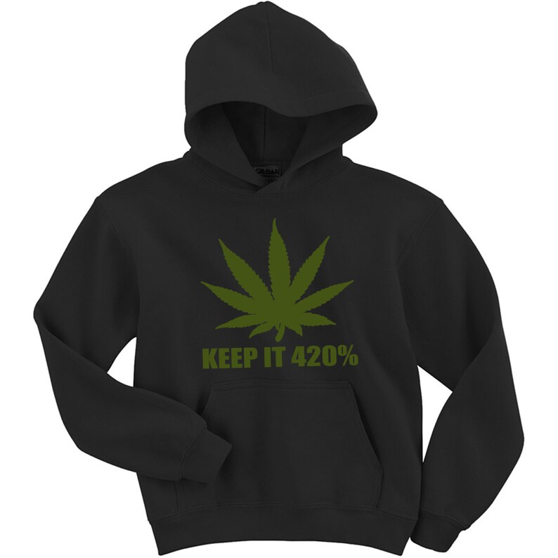 Keep It 420% Cannabis Leaf Marijuana Weed Pot Smoker Hooded Sweatshirt Sweater - Etsy