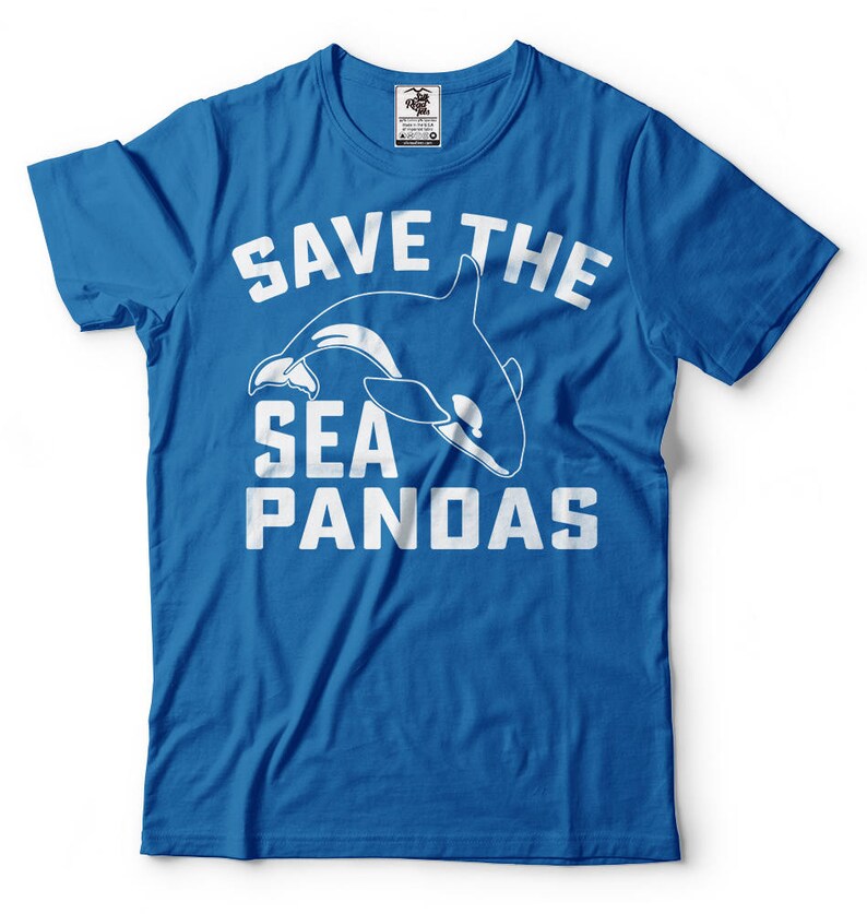 Save the Sea Pandas T-shirt Funny Panda Tee Shirt - Etsy