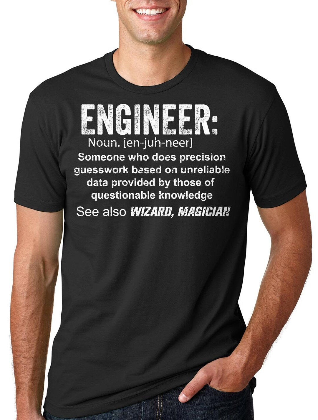 Engineer T-shirt Gift for Engineer Definition Tee Shirt Funny ...