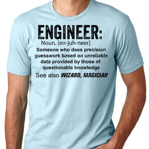 Engineer T-shirt Gift for Engineer Definition Tee Shirt Funny ...