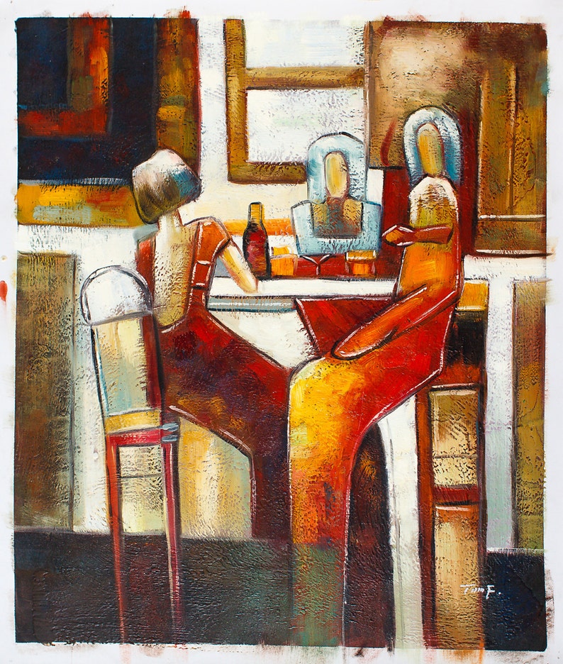 Abstract Conversation -- Original Oil Painting on Canvas -- 20 X 24 - Etsy