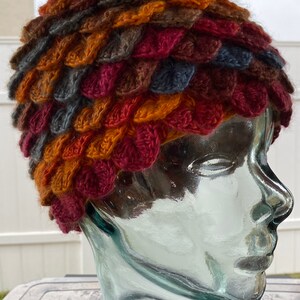 Crochet Dragon Scale Hat: Acrylic Winter Hat, Custom Order - Etsy