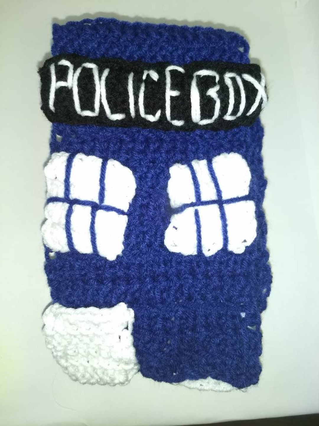 Crochet TARDIS Scarf - Etsy