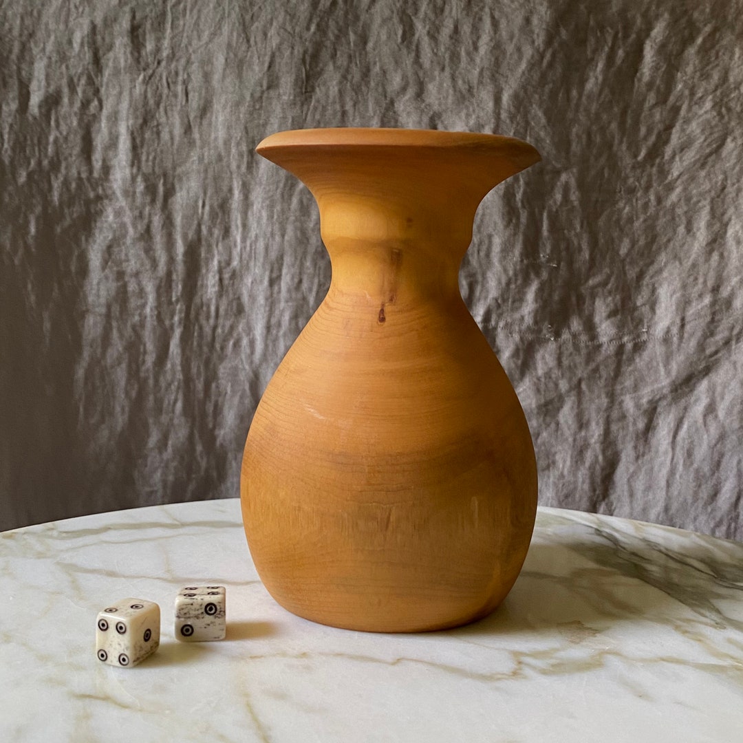 Vintage Wood Turned Vase + Cottagecore Aesthetic Decor + Natural ...