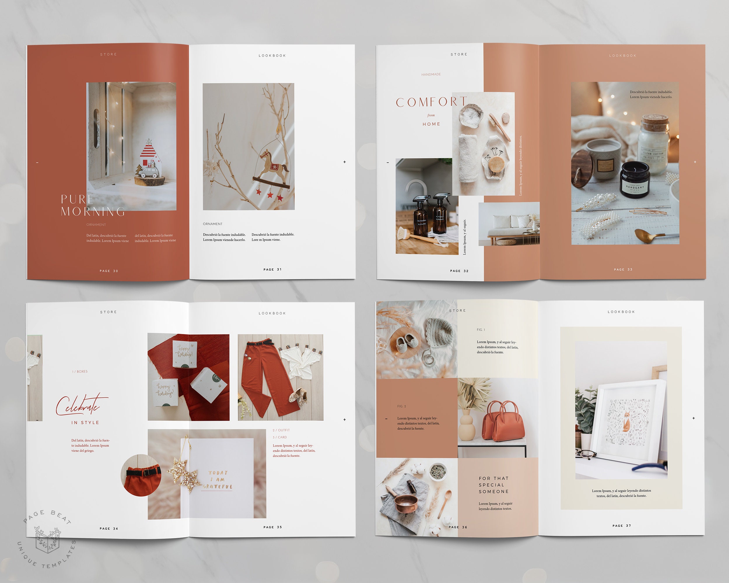 Product Catalog / Lookbook / Gift Guide - A4 and US Letter Indesign ...