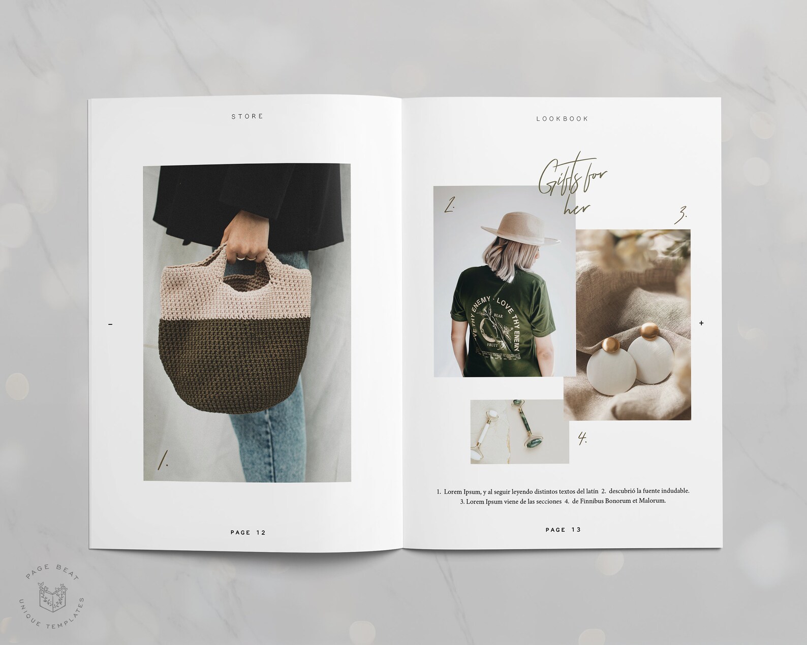 Product Catalog / Lookbook / Gift Guide - A4 and US Letter Indesign ...