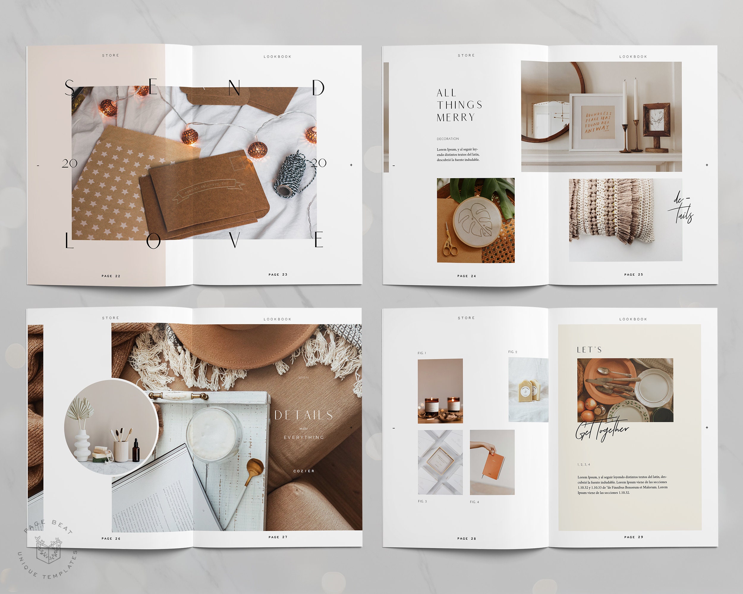Product Catalog / Lookbook / Gift Guide - A4 and US Letter Indesign ...