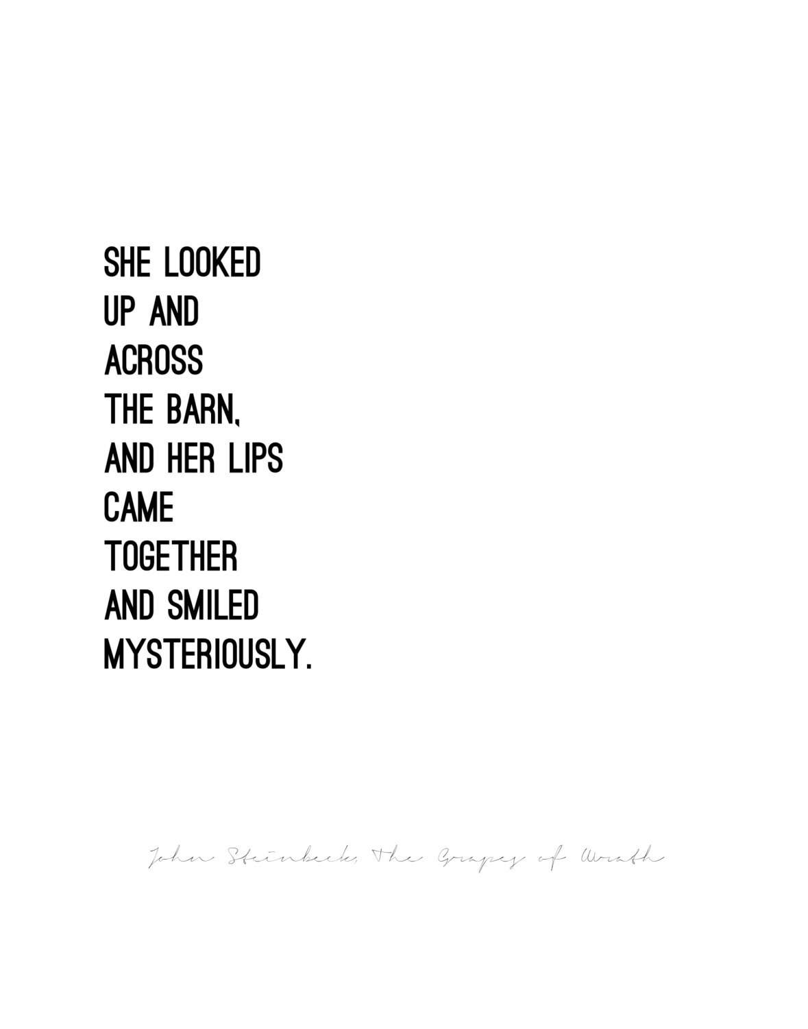 The GRAPES OF WRATH// Quote Poster // Select a Size // Black - Etsy