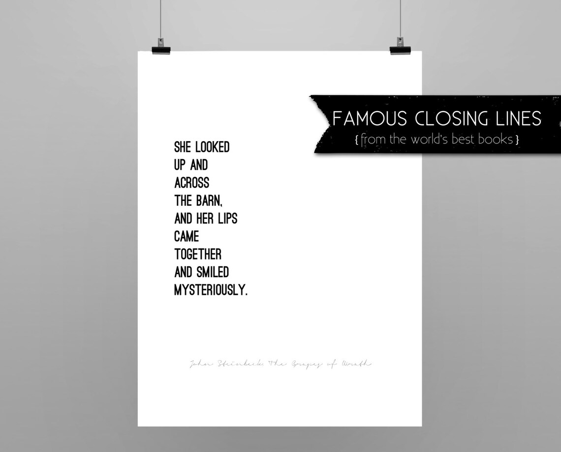 The GRAPES OF WRATH// Quote Poster // Select a Size // Black - Etsy