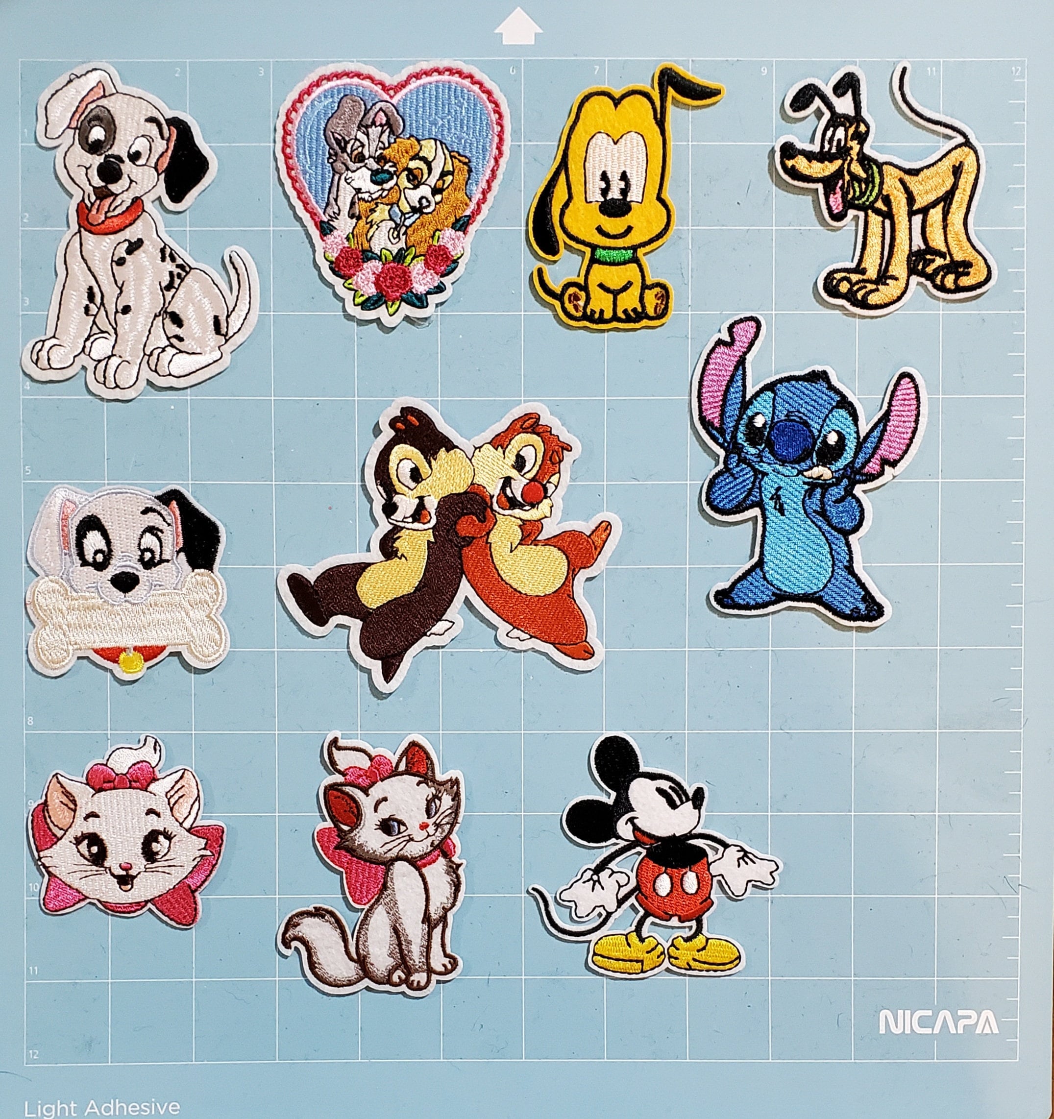 2 Patches, Dalmatian, Dogs, Stitch, Marie, Lady, Tramp, Embroidered ...