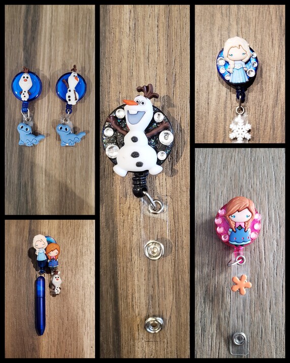 Frozen Badge Holder Nurse ID Badge Holder Nurse Badge Reel | Etsy