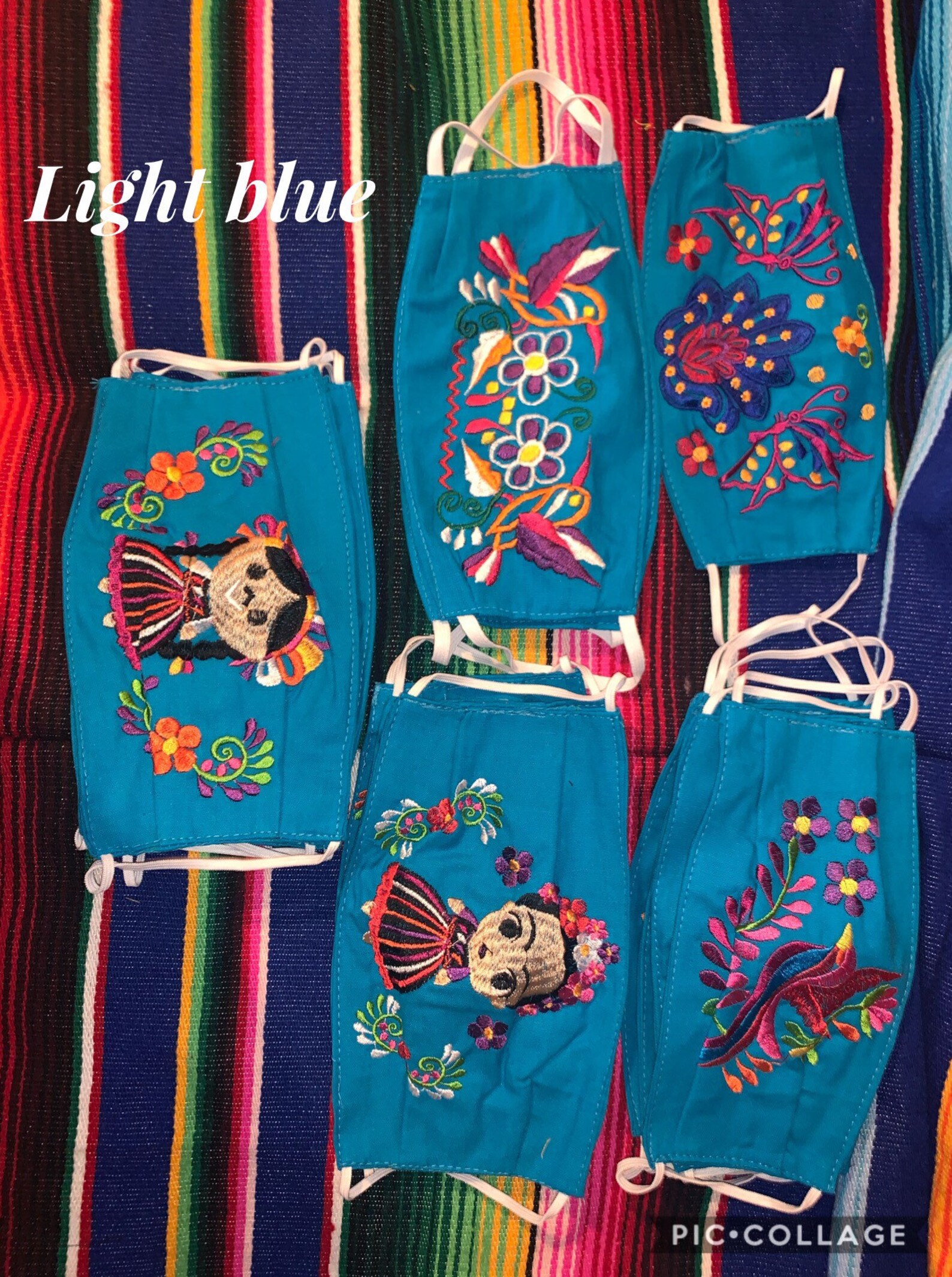 Embroidered Face Mask, Mexican Face Mask, Mexican Artesanal Face Mask ...