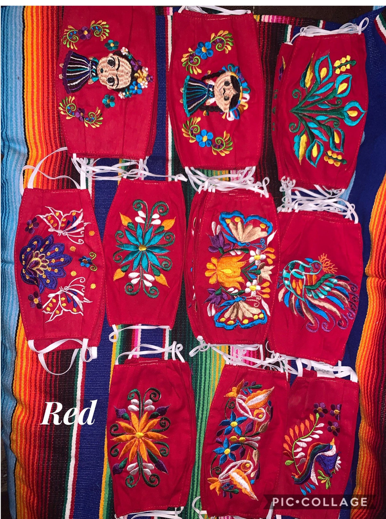 Embroidered Face Mask, Mexican Face Mask, Mexican Artesanal Face Mask ...