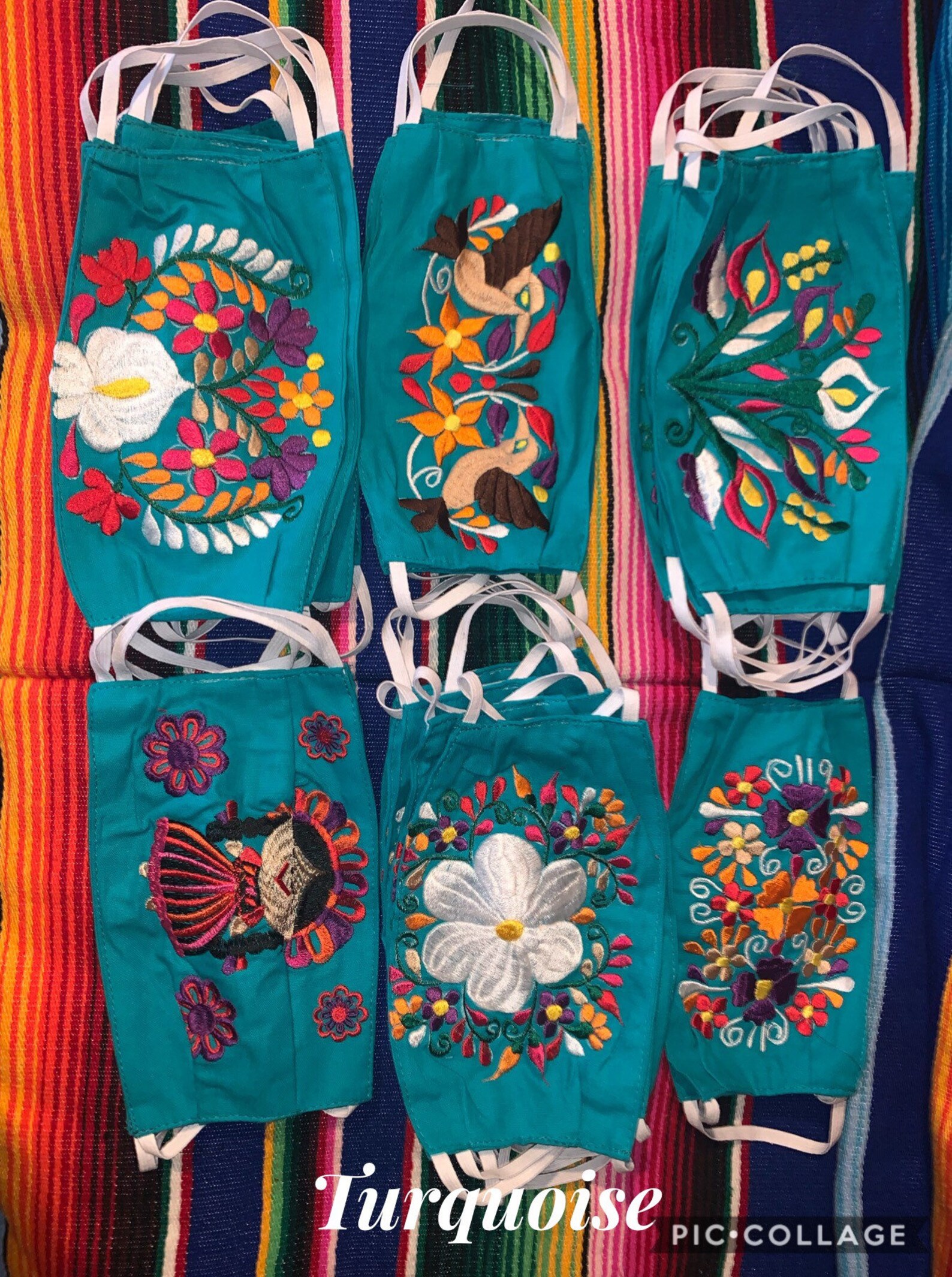Embroidered Face Mask, Mexican Face Mask, Mexican Artesanal Face Mask ...