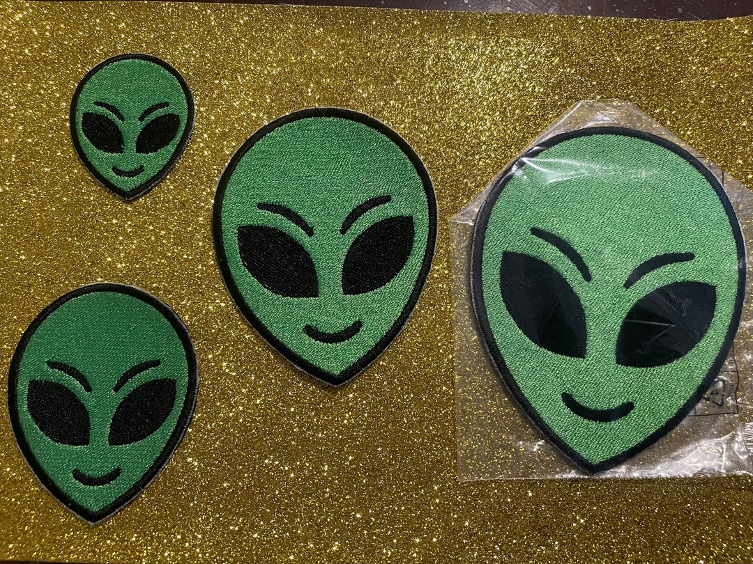 Alien Patch/little Green Man Patch/alien Face Patch - Etsy