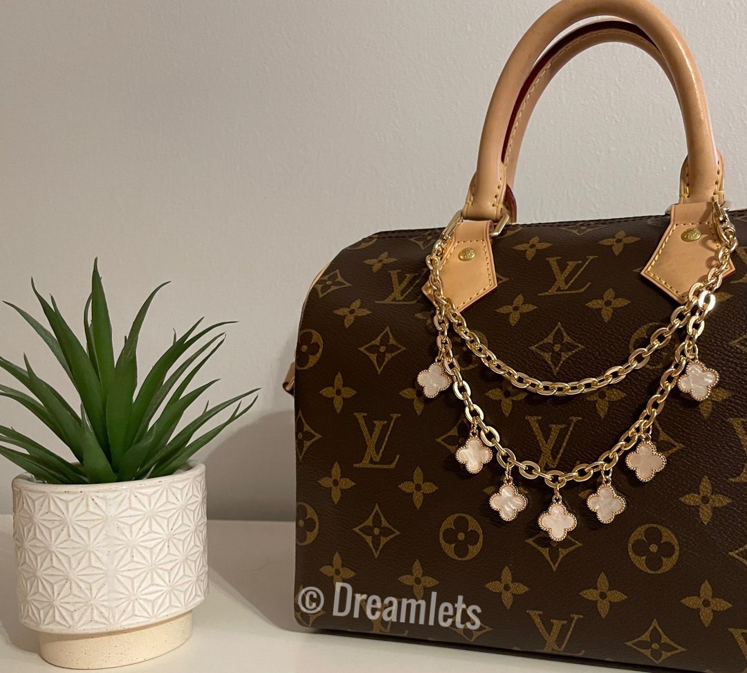 Gold Purse Chain: Clover Bag Charm, Designer Accessories - Etsy