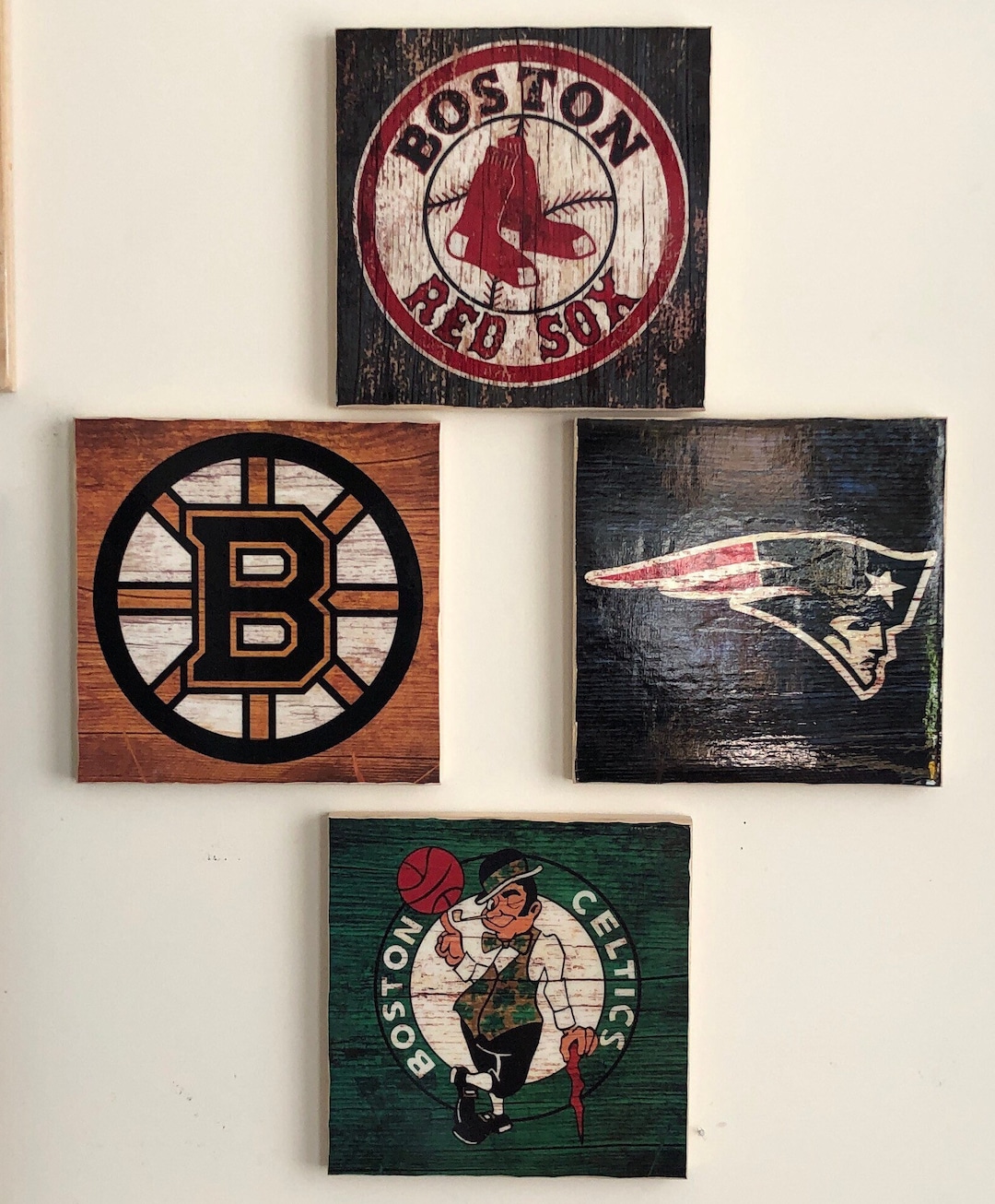Boston Major Sports Wooden Sports Signs | Bruins | Patriots | Celtics ...