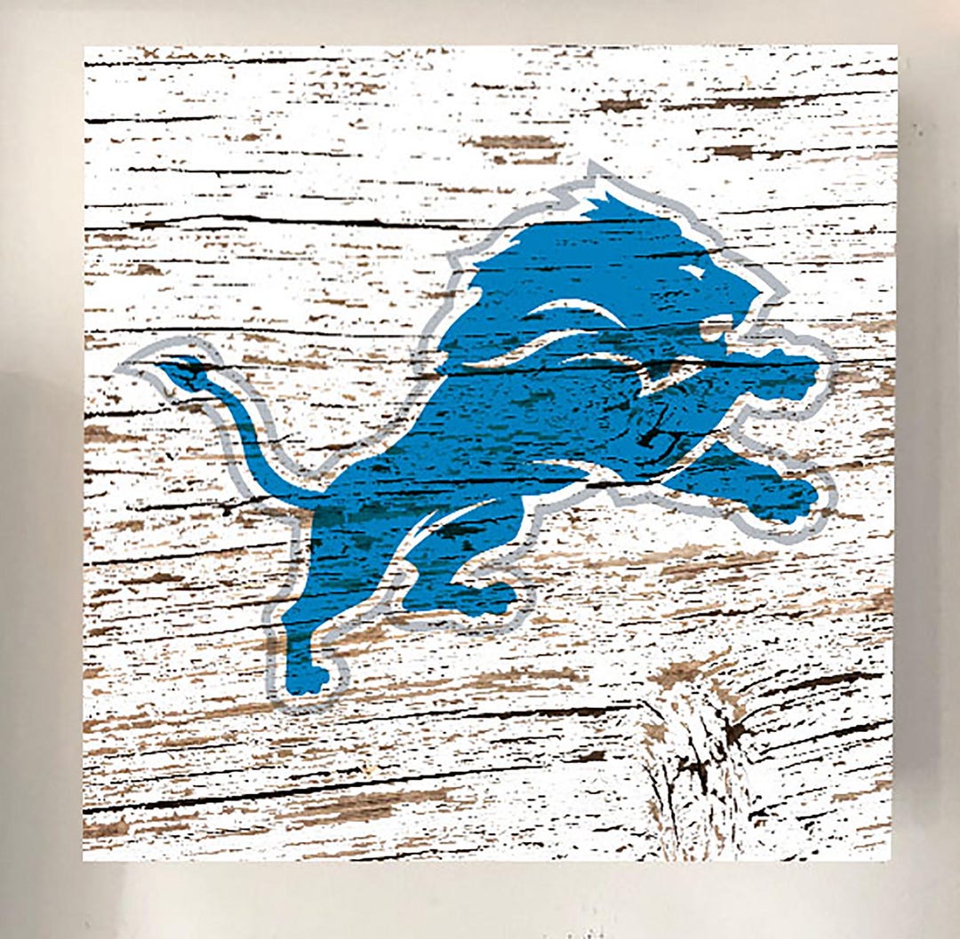 Detroit Football Team Wood Sign | 10 X 10 | Wall Art | Handmade Gift ...