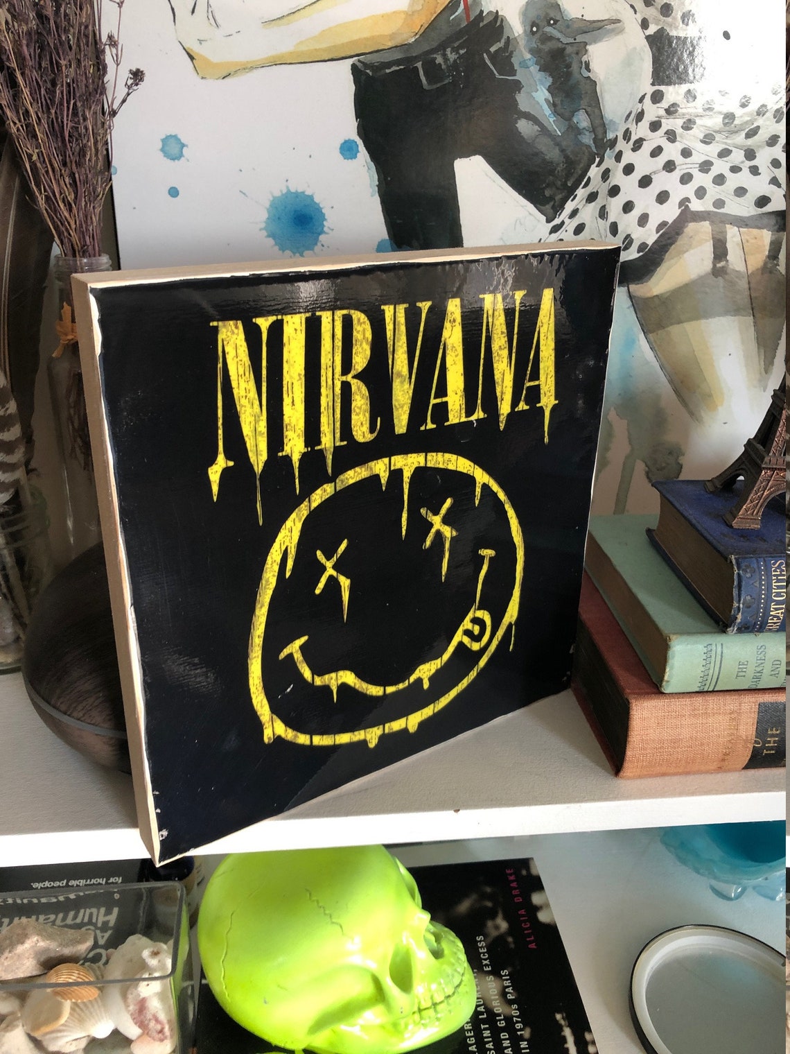 Nirvana Wooden Sign 10 X 10 Handmade Wall - Etsy