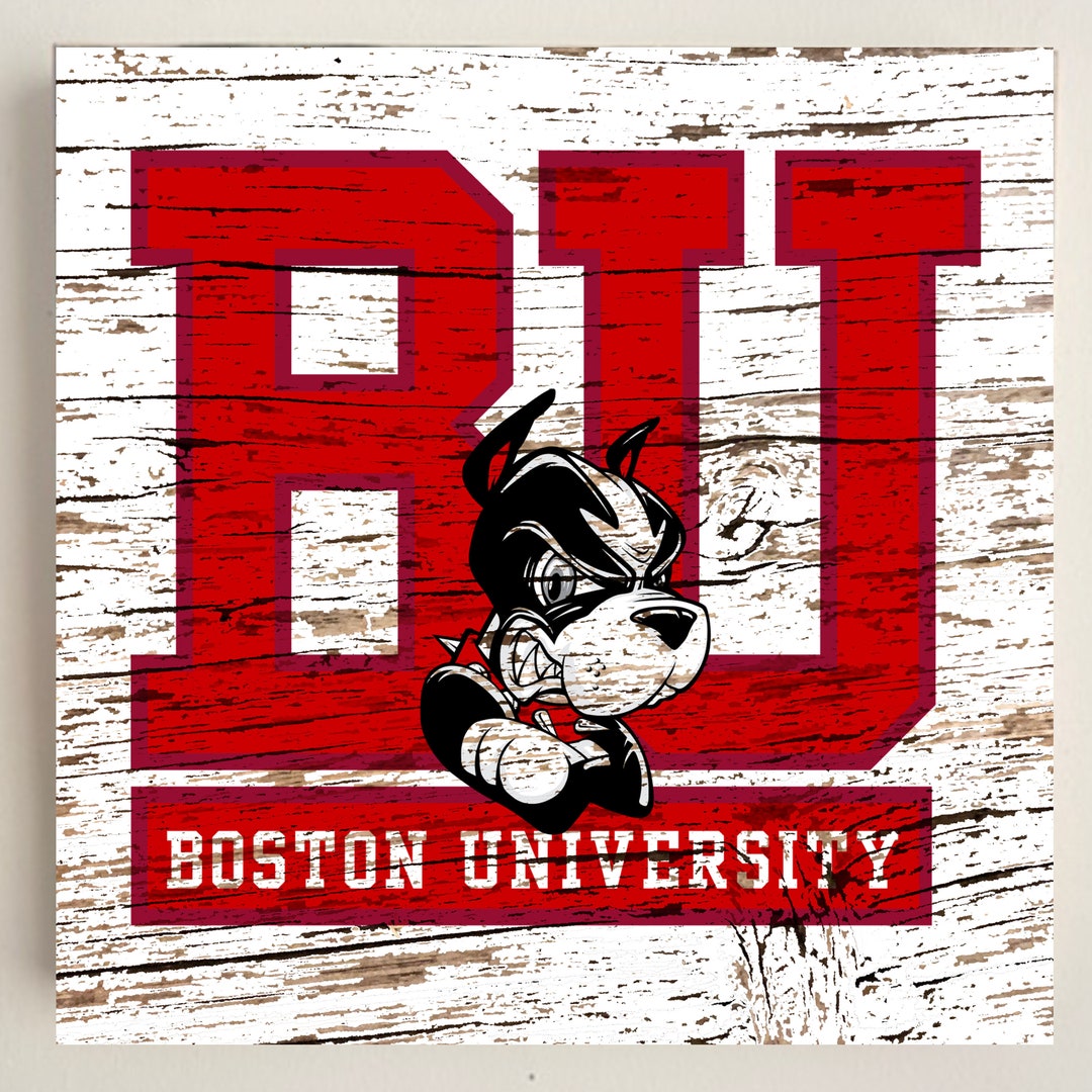Boston U Terrier Football Wooden Sign | 10 X 10 Wall Art | Handmade ...