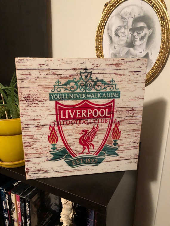 Liverpool F.C. Wooden Sign 10 x 10 Wall Art Handmade | Etsy