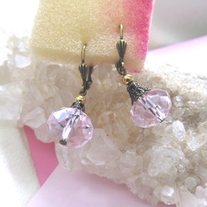 Vintage Inspired Earrings by Diane Kirkup Soft Pink Glass Beads ...