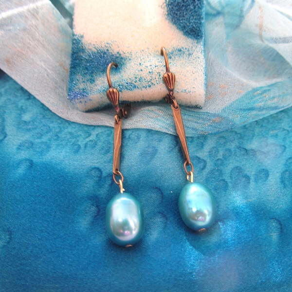 Vintage Inspired Earrings by Diane Kirkup Soft Pink Glass Beads ...