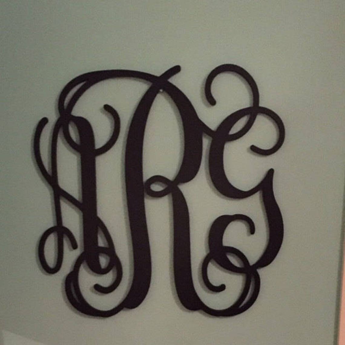 Monogram Wall Sign Baby Girl Nursery Decor Wall Art Dorm - Etsy