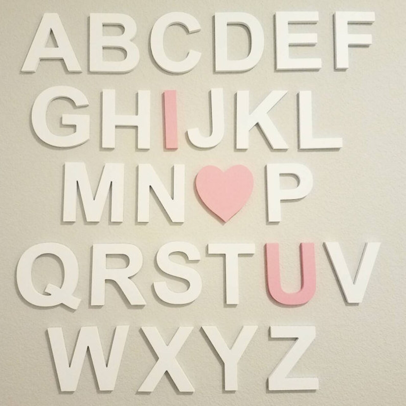 Alphabet Set Painted Wooden Alphabet Letters Set Nursery Wall | Etsy