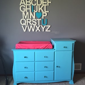 Nursery Wall Letters - Wooden Alphabet Set - Alphabet Wall Letters ...