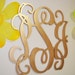Gold Monogram Wall Hanging Wall Letters Custom Painted - Etsy