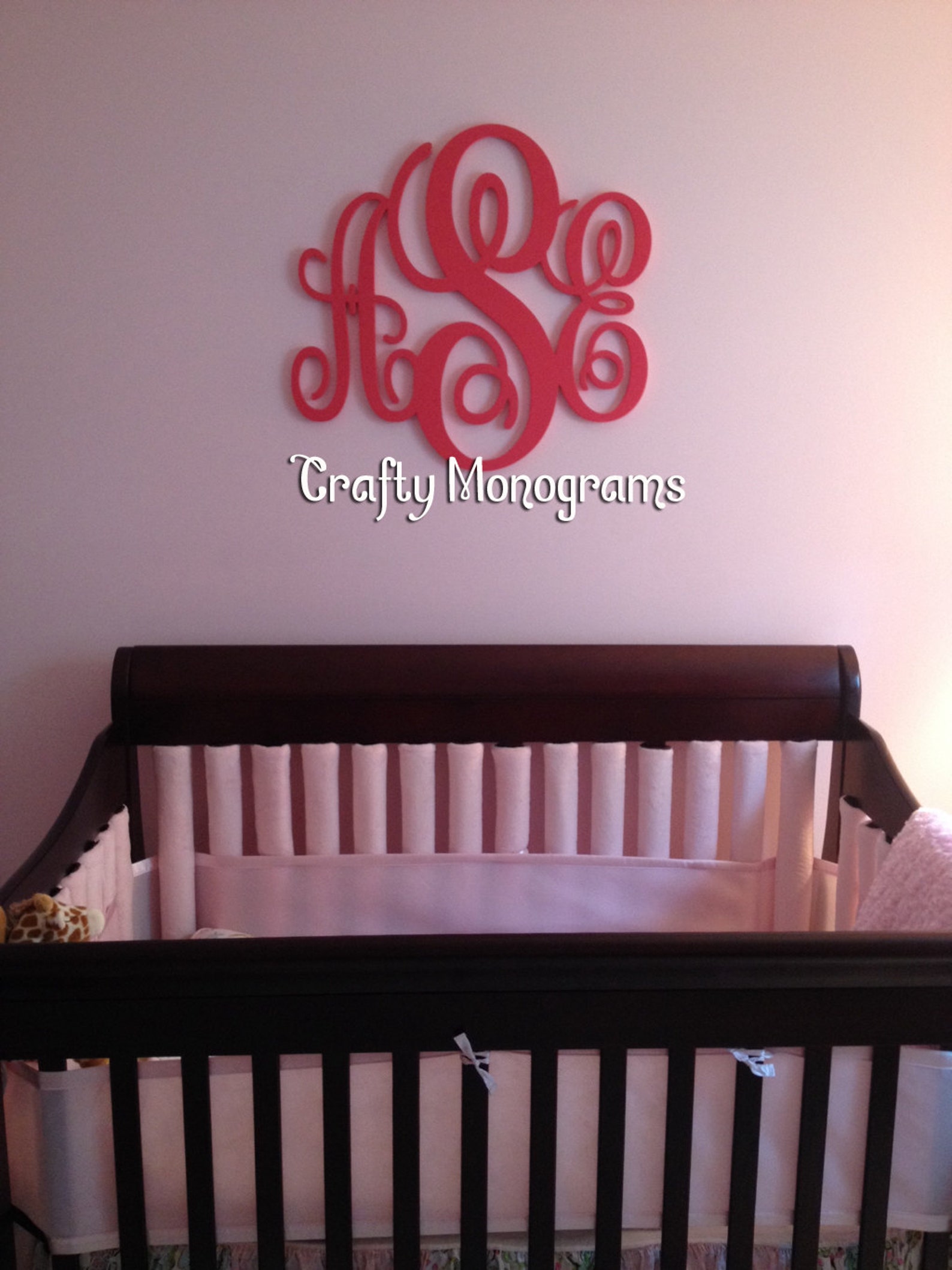 24 X 26 Nursery Decor Wooden Monogram Wall Art Large Wood - Etsy