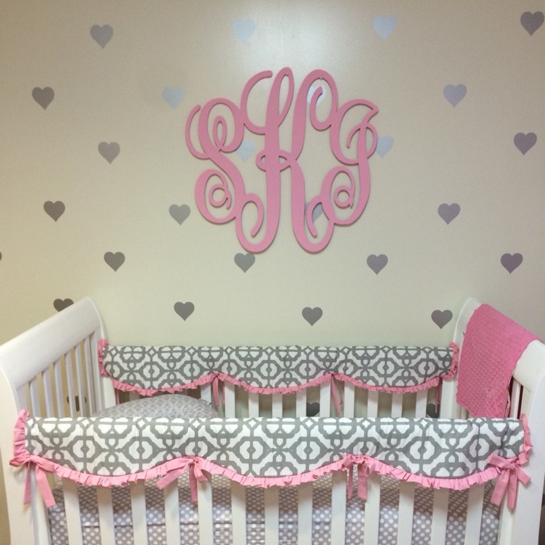 Large Wall Letters, Script Monogram, Wooden Wall Monogram, Nursery ...