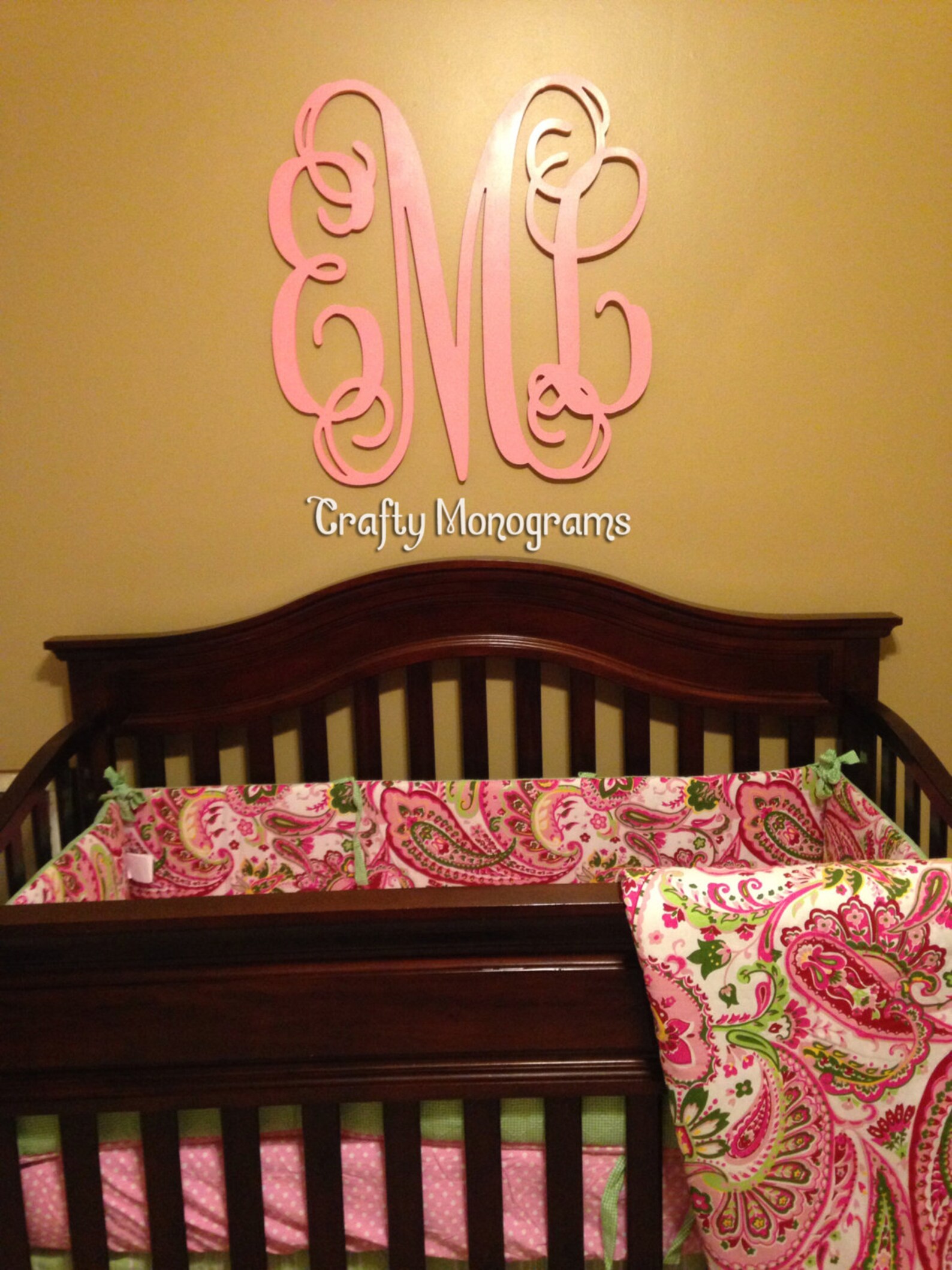 26 PAINTED Wood Monogram Initials Wall Decor Hanging | Etsy