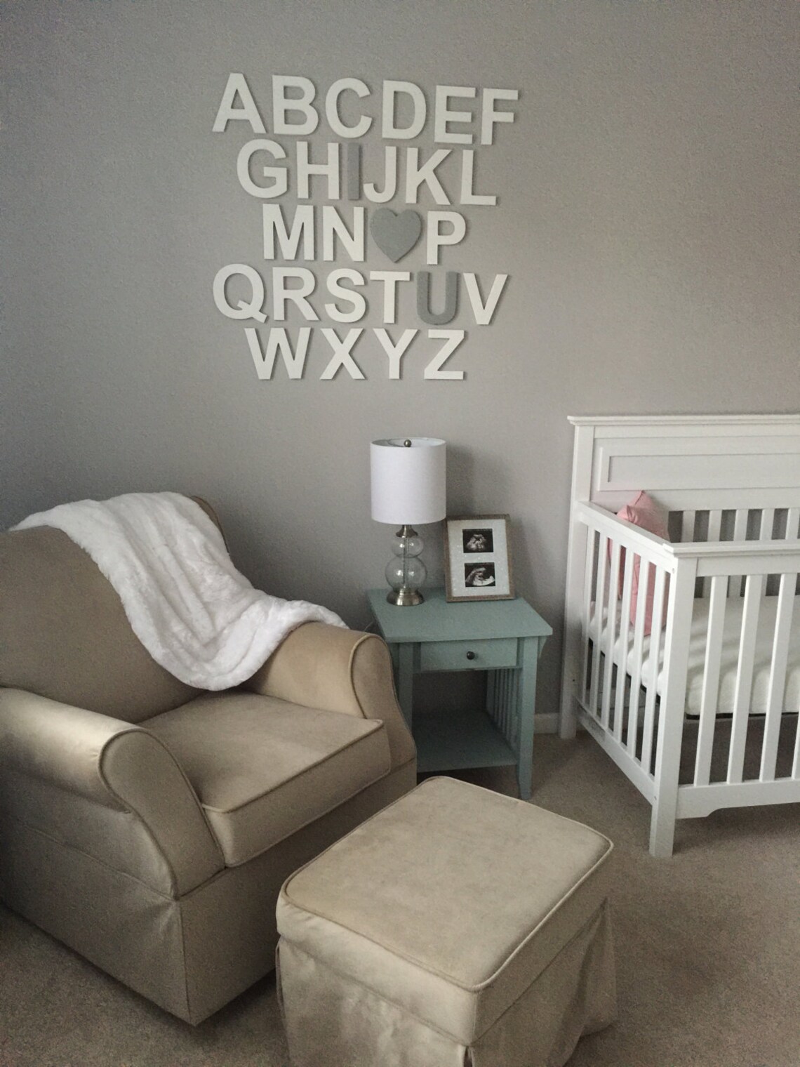 Painted Alphabet Letters Set Nursery Kids Room Decor Wooden | Etsy