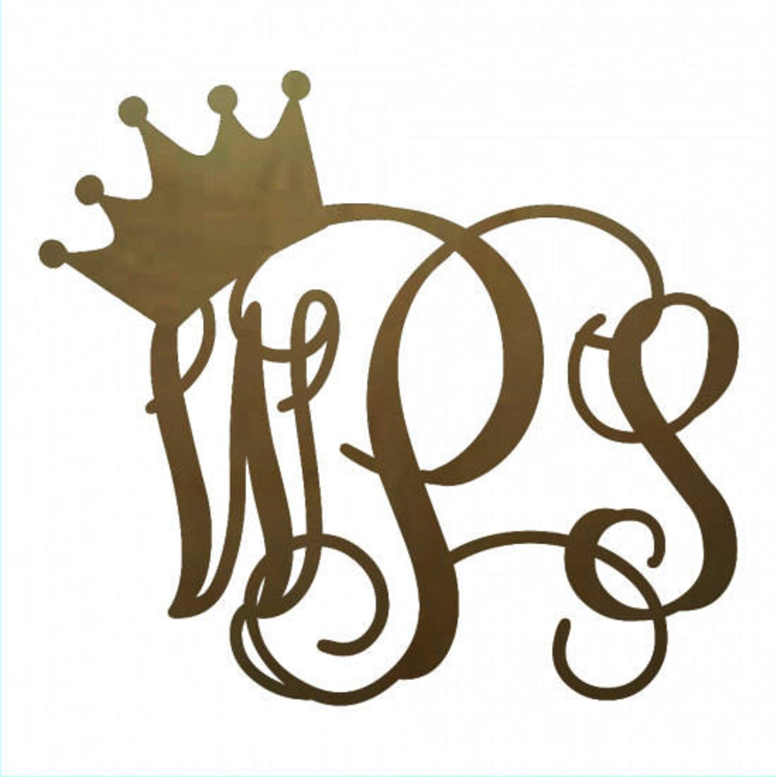 Gold Wooden Monogram Painted Wooden Monogram Wall Hanging | Etsy