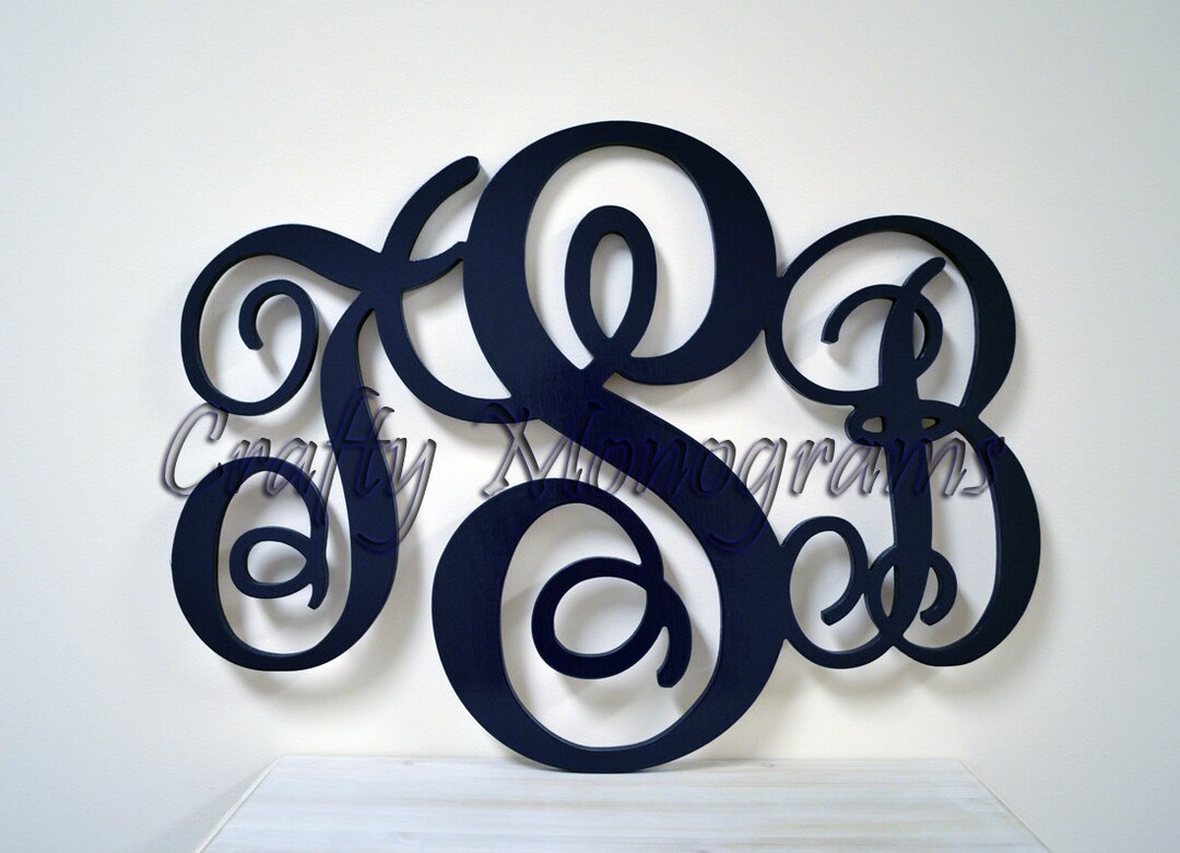 Extra Large Custom Wooden Monogram-monogram Your Home 30x35 Wide Wooden ...