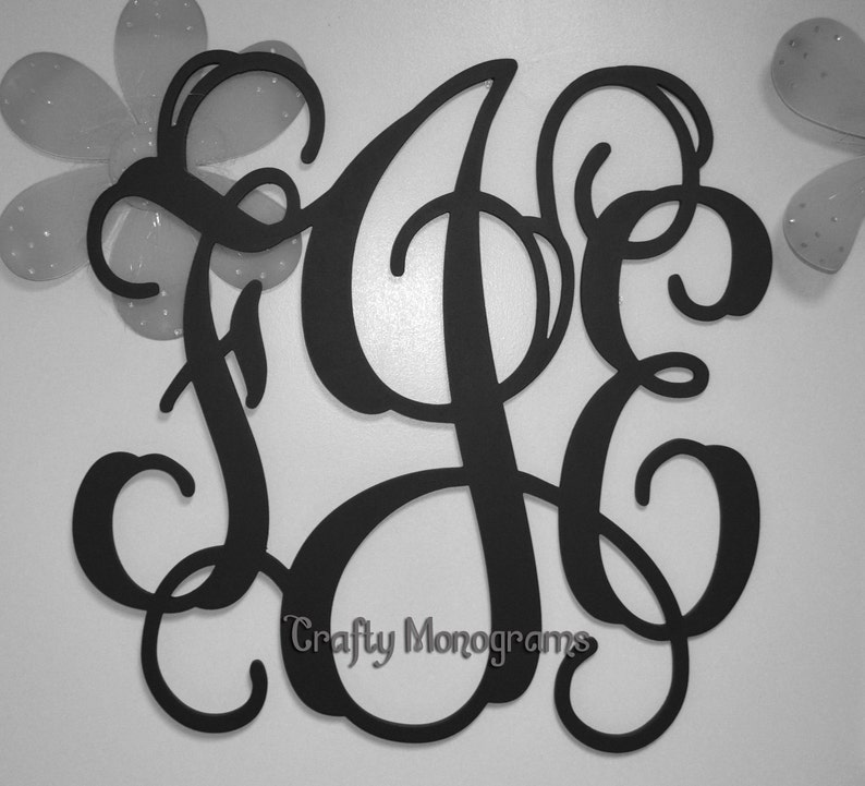 26 PAINTED Wood Monogram Initials Wall Decor Hanging | Etsy