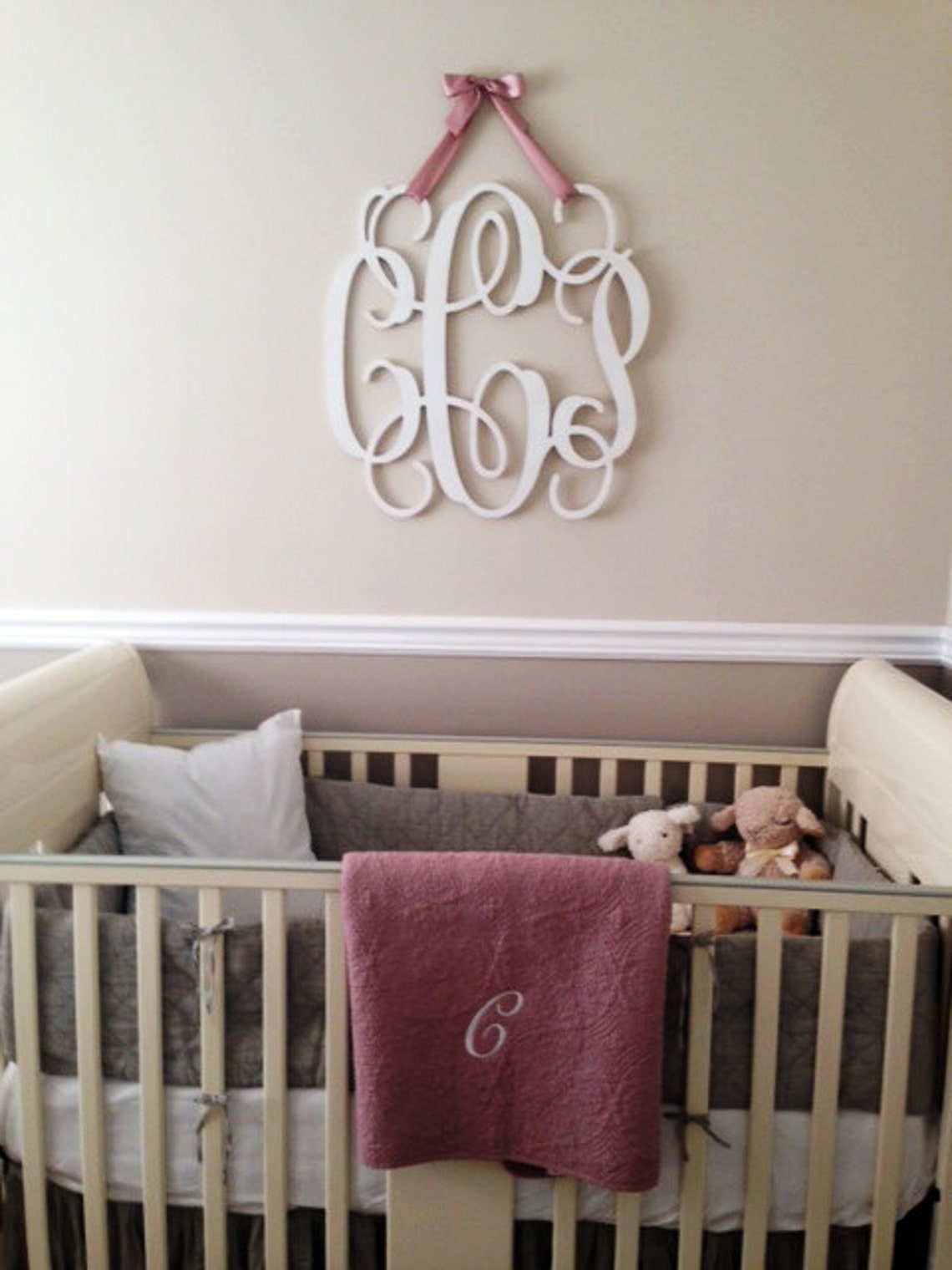 24 Inch PAINTED Wooden Monogram Letters Wood Monogram Guest | Etsy